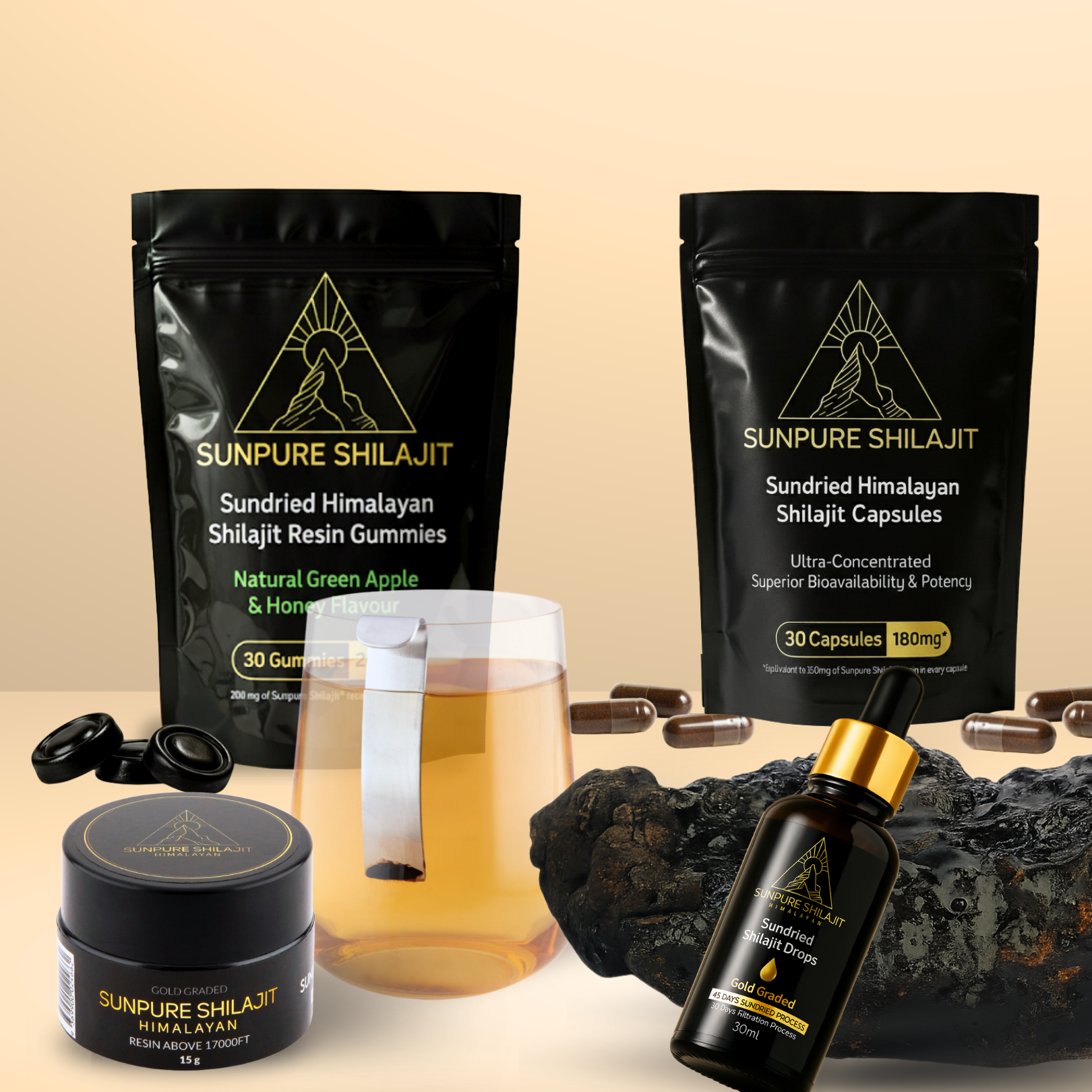 Sundried Himalayan Shilajit Range – Sunpure Superfoods